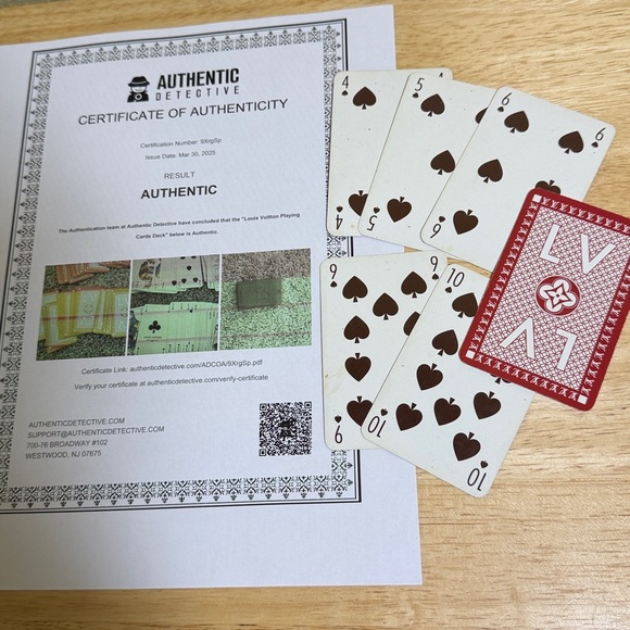 Games | Louis Vuitton Playing Cards Bundle Of 5 With Coa | Poshmark